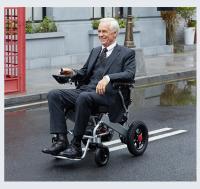 China KSM-601 Lightweight Folding Electric Wheelchair 450mm Seat 24V 12Ah Li-ion Battery for Disabled for sale