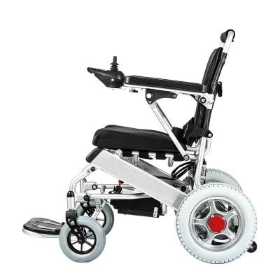 China Foldable Electric Wheelchair with Lithium Battery 24V 12Ah Remote Control Lightweight Aluminum Alloy 130kg Capacity for sale