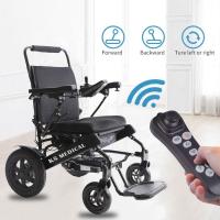 China KSM-601S Foldable Electric Wheelchair 130kg Capacity 25km Range Brushless Motor Recliner for sale