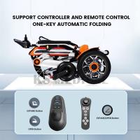 China Remote Control Automatic Folding Electric Wheelchair 28kg Lightweight Power Wheelchair 15km Range for sale