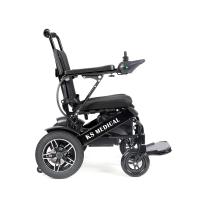 China KSM-601 Electric Folding Wheelchair with Shopping Bag 24V 12Ah Lithium Battery Remote Control Lightweight 130kg Capacity for sale