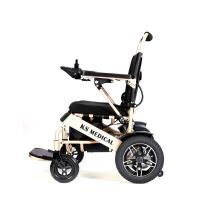 China KSM-601 Folding Electric Wheelchair 24V 12Ah Lithium Battery Lightweight Portable Motorized Travel Chair with Remote Control for sale