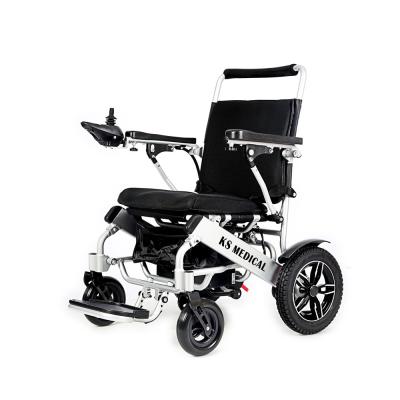 China Lightweight Foldable Electric Wheelchair 601 with 24V Lithium Battery 250W Motor for Elderly Travel for sale