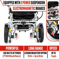 China Foldable Tilt in Space Electric Wheelchair KSM-601 130kg Capacity 15km Range Aluminum Alloy for sale