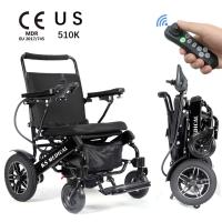 China KSM-601 Remote Control Folding Electric Wheelchair 24V 250W Motor Lightweight Aluminum Alloy 130kg Load for sale