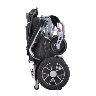 China KSM-606 Folding Electric Power Wheelchair 24V 250W Motor 150kg Capacity Li-ion Battery for sale