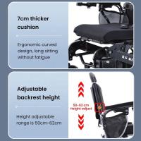 China KSM-606 Foldable Lightweight Electric Wheelchair 24V 12Ah Li-ion Battery 150kg Capacity for sale