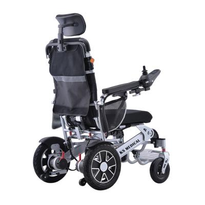 China KSM-606AR Foldable Electric Power Wheelchair 150kg Capacity 24V Li-ion Battery Recliner for sale
