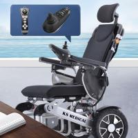 China KSM-606AR Folding Lightweight Electric Wheelchair 150kg Load 24V Li-ion Battery Power Reclining for sale