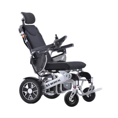 China KSM-606AR Automatic Intelligent Reclining Electric Power Chair Lightweight Foldable Wheelchair 150kg 24V for sale