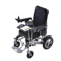 China KSM-606 Ultralight Folding Electric Wheelchair 24V 250W Motor 150kg Capacity Power Wheelchair for sale