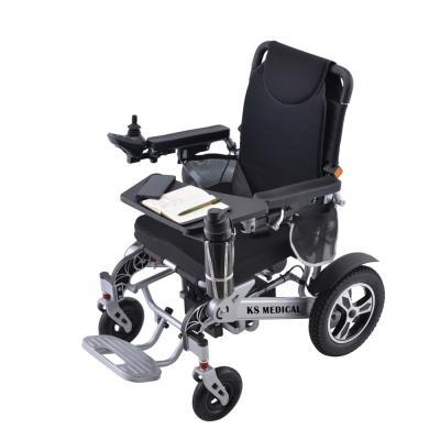 China KSM-606 Ultralight Folding Electric Wheelchair 24V 250W Motor 150kg Capacity Power Wheelchair for sale