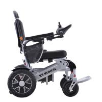 China KSM-606 Ultralight Folding Electric Wheelchair 24V 250W Motor 150kg Capacity Power Wheelchair for sale