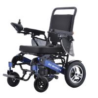 China KSM-606 Ultralight Folding Electric Wheelchair 24V 250W Motor 150kg Capacity Power Wheelchair for sale
