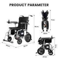 China KSM-509 Lightweight Electric Wheelchair 19.5kg Foldable 24V 12Ah Li-ion Battery 120kg Capacity for sale