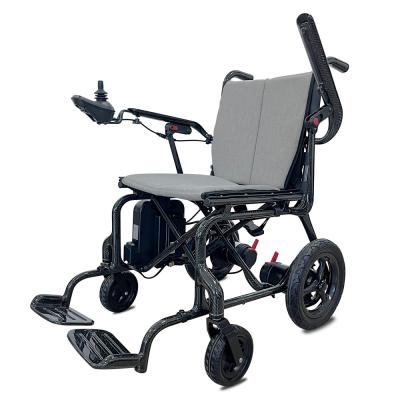 China Carbon Fiber Lightweight Electric Wheelchair 14.5kg Brushless Motor 24V 150W Travel Disabled Wheelchair for sale