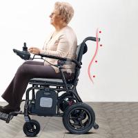 China Carbon Fiber Electric Motorized Wheelchair Foldable Lightweight 14.5kg 24V 6Ah Li-ion Battery for Travel for sale