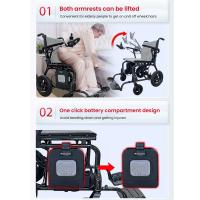 China Carbon Fiber Electric Motorized Wheelchair Foldable Lightweight 14.5kg 24V 6Ah Li-ion Battery for Travel for sale