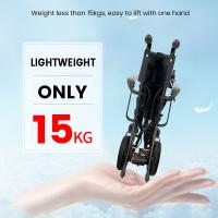 China KSM-509 Carbon Fiber Power Wheelchair 14.5kg Lightweight Portable Electric Wheelchair for Elderly Travel for sale