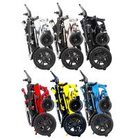 China KSM-601L Motorized Foldable Electric Wheelchair 26kg 130kg Load LCD Controller Power Wheelchair for Disabled for sale