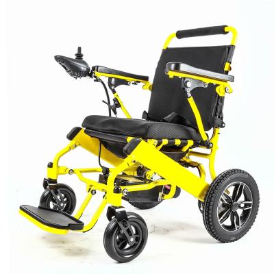 China KSM-601P Lightweight Aluminum Foldable Power Wheelchair 24V 12Ah Li-ion Battery 130kg Capacity for sale