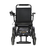 China KSM-601L Portable Foldable Electric Wheelchair 26kg 130kg Capacity Reclining Solid Tire for sale