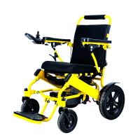 China KSM-601L Portable Foldable Electric Wheelchair 26kg 130kg Capacity Reclining Solid Tire for sale