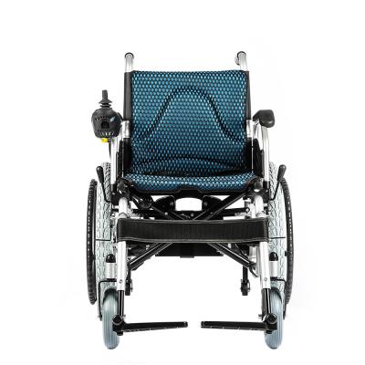 China KSM-501 18 inch Electric Wheelchair 130kg Capacity Motor Powered Travel Wheelchair for sale