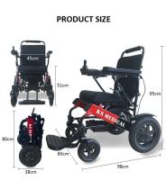 China KSM-601S 500W Brushless Motor Electric Foldable Power Wheelchair Remote Reclining for Travel 24V for sale