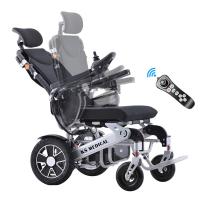 China KSM-606 Folding Lightweight Electric Wheelchair 24V 12Ah Li-ion Battery 150kg Capacity for sale