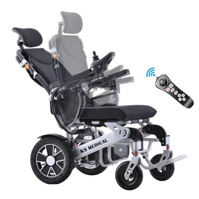 China KSM-606 Folding Lightweight Electric Wheelchair 24V 12Ah Li-ion Battery 150kg Capacity for sale
