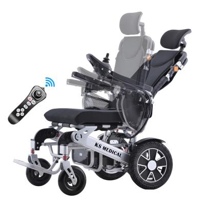 China KSM-606 Folding Lightweight Electric Wheelchair 24V 12Ah Li-ion Battery 150kg Capacity for sale
