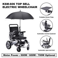 China KSM-606 Folding Lightweight Electric Wheelchair 24V 12Ah Li-ion Battery 150kg Capacity for sale