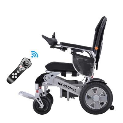 China KSM-606AF Automatic Fold Electric Wheelchair 24V 12Ah Li-ion Battery 150kg Capacity for sale