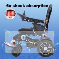 China KSM-606AF Automatic Fold Electric Wheelchair 24V 12Ah Li-ion Battery 150kg Capacity for sale