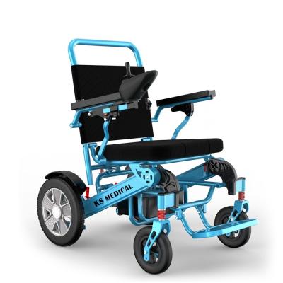 China KSM-606 Lightweight Foldable Electric Wheelchair for Elderly Disabled 24V 12Ah Li-ion Battery for sale