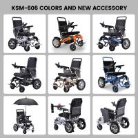 China KSM-606 Folding Lightweight Electric Wheelchair 24V Li-ion Battery 150kg Capacity for sale