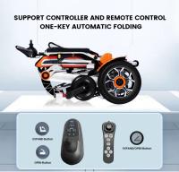 China KSM-605 Plus Fully Automatic Folding Remote Controller Lightweight Power Foldable Reclining Electric Wheelchair for sale