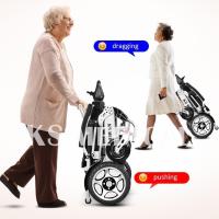 China KSM-605 Remote Control Automatic Folding Electric Wheelchair 24V 250W Motor Power Wheelchair for Disability for sale