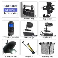China KSM-605 Remote Control Automatic Folding Electric Wheelchair 24V 250W Motor Power Wheelchair for Disability for sale