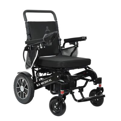 China KSM-606 Foldable Electric Wheelchair for Adults Remote Travel 150kg Capacity 24V Li-ion Battery for sale