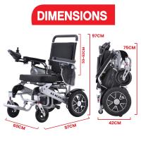 China Aluminum Alloy Foldable Electric Wheelchair 28.5kg Lightweight 15-25km Range for Elderly Disabled for sale
