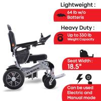 China Motorized Fold Up Power Wheelchair for Seniors Electric Dual Motor 250W 24V for sale