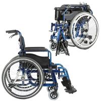 China KSM-201 Lightweight Aluminum Folding Wheelchair 130kg Capacity 22 inch Rear Wheel for Disabled Patients for sale