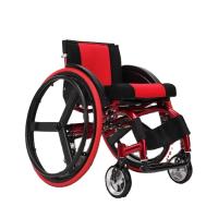 China KSM-220 Folding Sport Wheelchair Ultralight Manual Transport 19kg 430mm Seat Height for sale