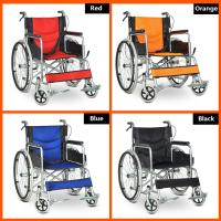 China KSM-202 Foldable Manual Wheelchair 130kg Capacity Steel Frame 22 Inch Wheel for sale