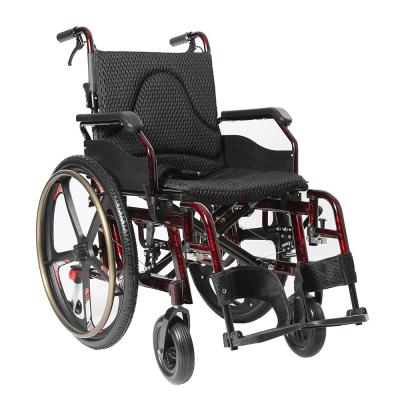 China Aluminium Alloy Manual Foldable Wheelchair 120kg Capacity 16.8kg Lightweight for Elderly Disabled for sale