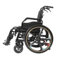 China KSM-201Plus Detachable Foldable Lightweight Manual Wheelchair 120kg Capacity Aluminum Alloy with Parking Brake for sale
