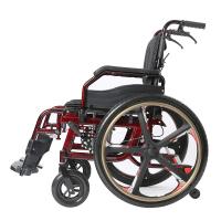 China KSM-201 Plus Aluminum Folding Manual Wheelchair 120kg Capacity 16.8kg Net Weight for sale