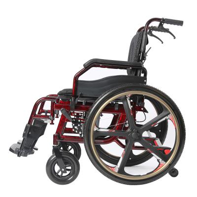 China KSM-201 Plus Aluminum Folding Manual Wheelchair 120kg Capacity 16.8kg Net Weight for sale